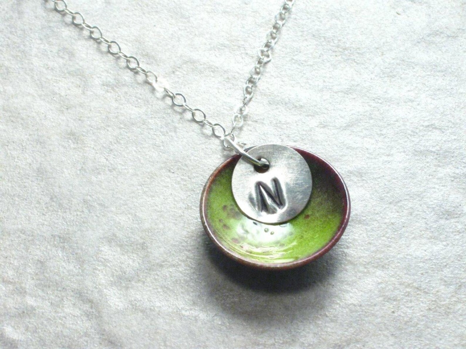 Tree Froggy Enameled Copper Disc Necklace - Etsy