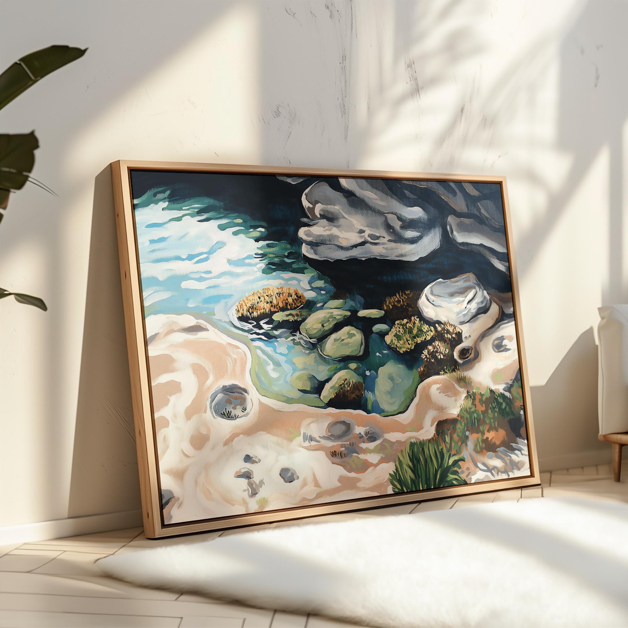 Tide Pool Art Print | Ocean Seaside Rock Pool Print | Vancouver Island ...