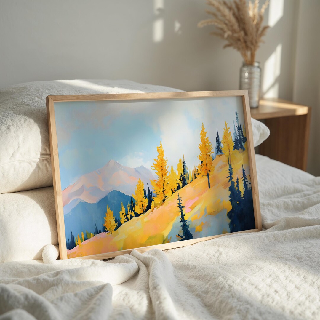 Larch Valley Print | Fall Larch Tree Art Print | Lake Louise Wall Art ...