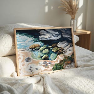 Tide Pool Art Print | Ocean Seaside Rock Pool Print | Vancouver Island ...