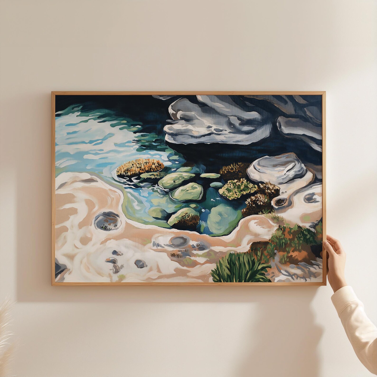 Tide Pool Art Print | Ocean Seaside Rock Pool Print | Vancouver Island ...