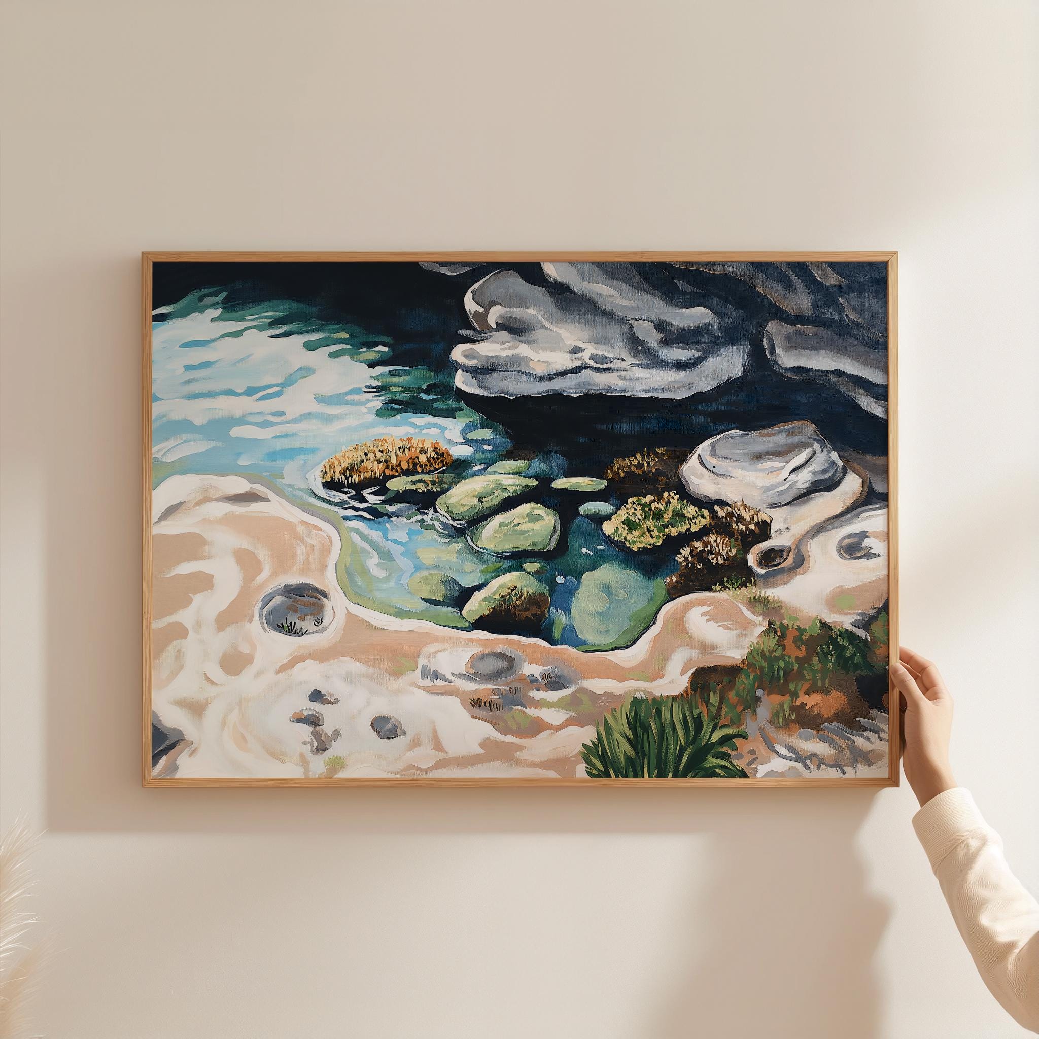 Tide Pool Art Print | Ocean Seaside Rock Pool Print | Vancouver Island ...