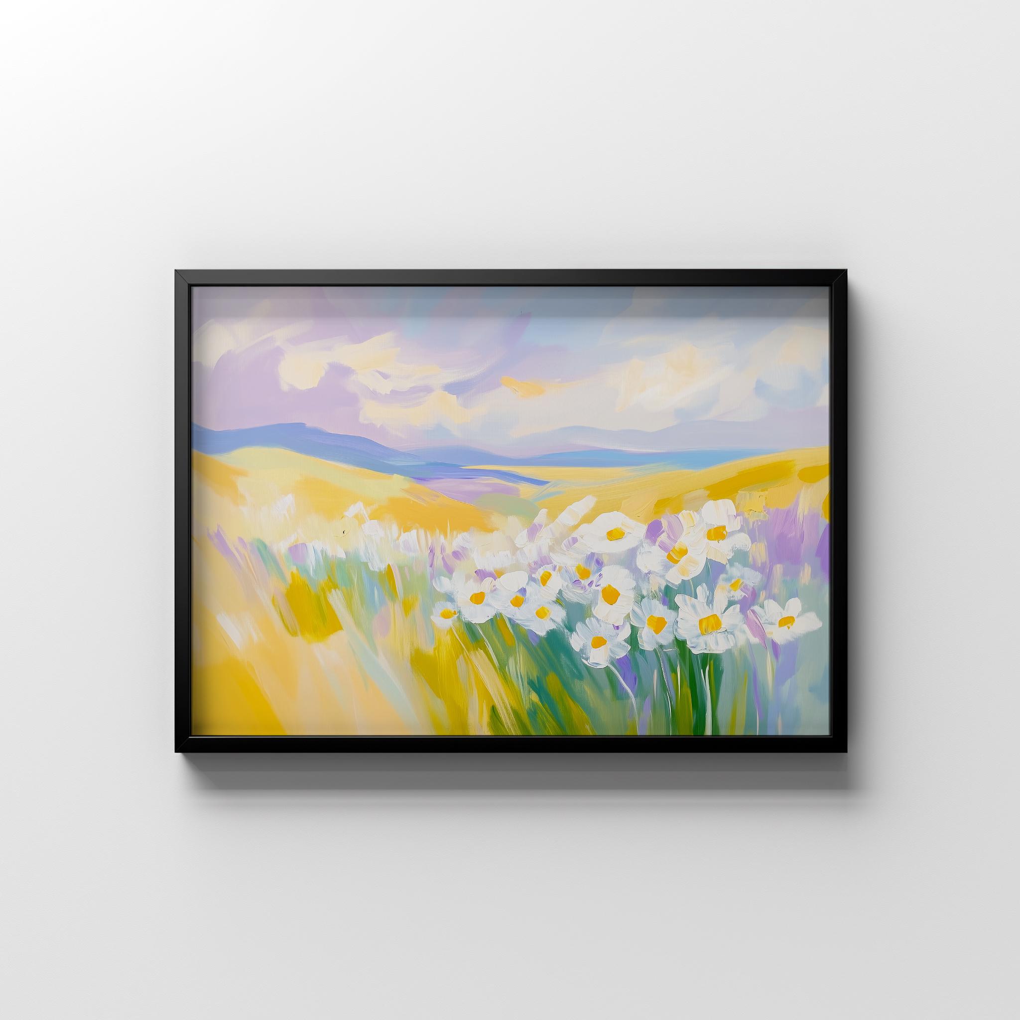 Colorful Daisy Painting | Spring Home Decor | Printable Floral Wall Art ...