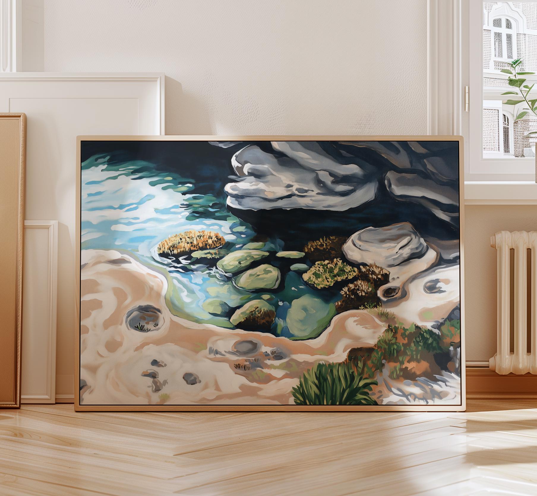 Tide Pool Art Print | Ocean Seaside Rock Pool Print | Vancouver Island ...