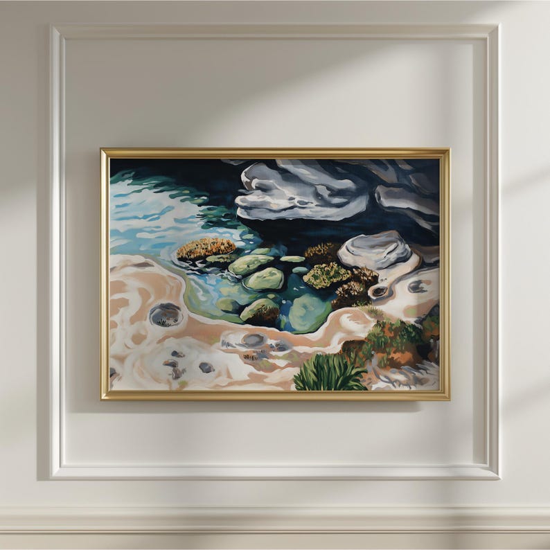 Tide Pool Art Print | Ocean Seaside Rock Pool Print | Vancouver Island ...