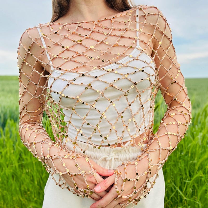 Crochet Yarn Sequin - Etsy