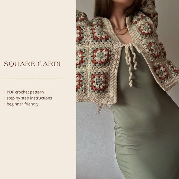Crochet Granny Square Cardigan - Etsy