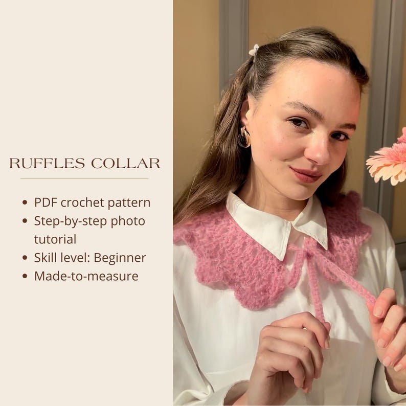 Crochet Collar Pattern - Lacy Collar, Crochet Accessory, Autumn ...