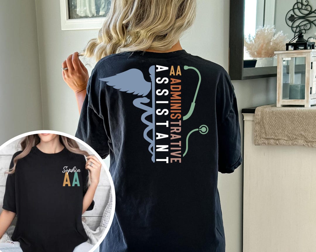 Custom Name Administrative Assistant Shirt, AA Nurse Tee - Etsy