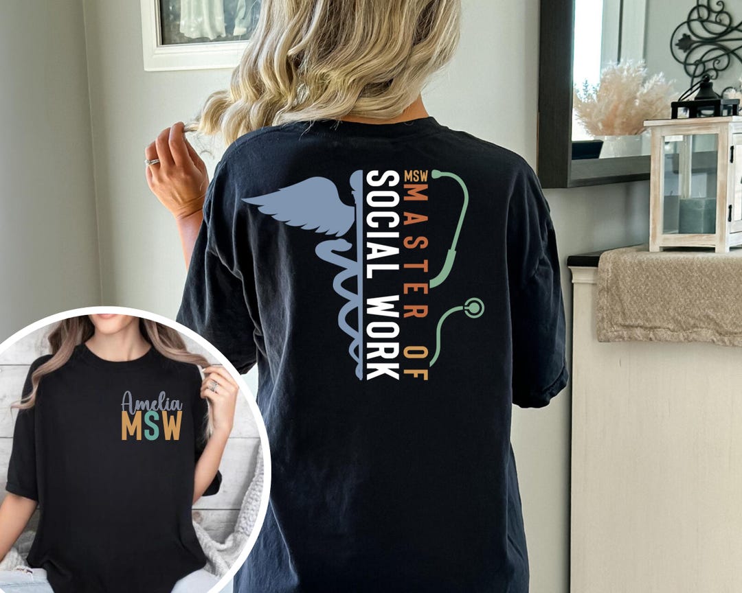 Custom Master of Social Work Shirt, MSW Graduation Tee - Etsy