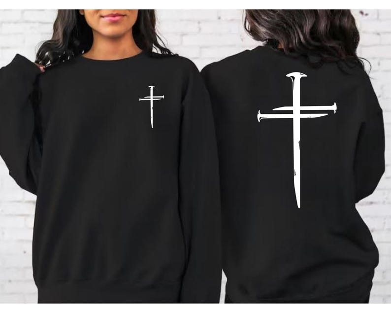Faith Cross Sweatshirt, Christian Bible Verse Gift - Etsy