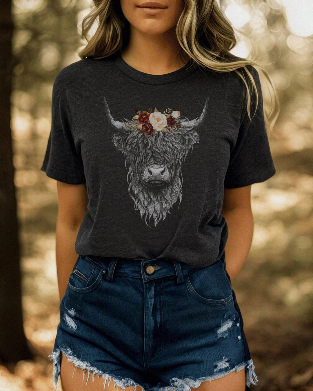 Highland Cow Tee, Western Country Shirt - Etsy