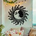 Sun and Moon Metal Wall Decor, Sun and Moon Decor, Boho Metal Wall Art ...