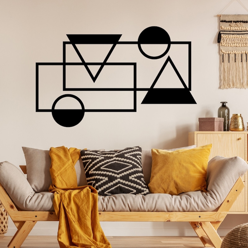 Geometric Metal Wall Art - Etsy