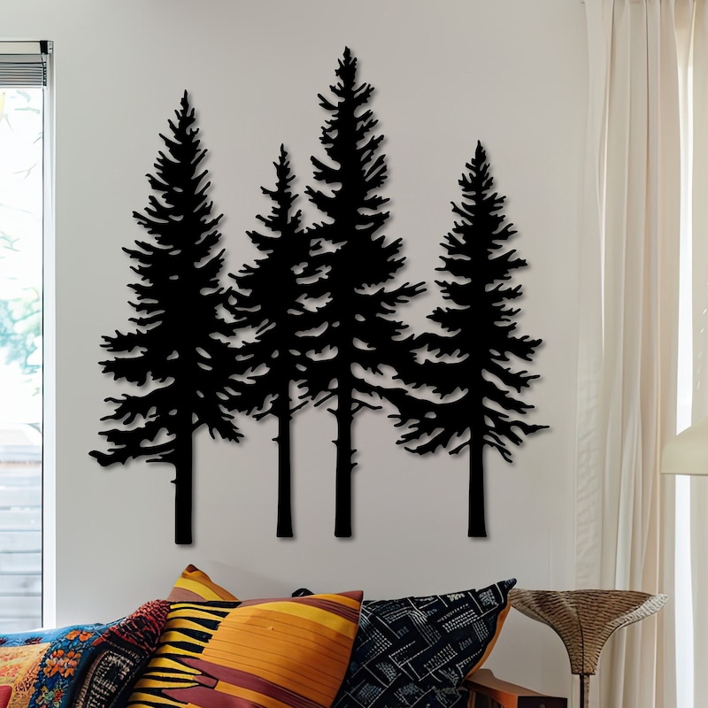 Pine Tree Wall Art - Etsy