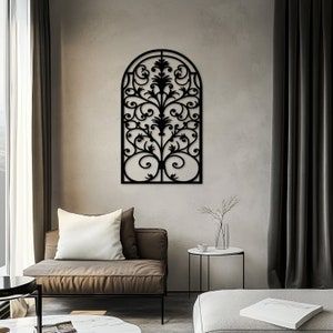 Unique Metal Arch Wall Art, Arch Metal Sign, Arched Metal Wall Art ...