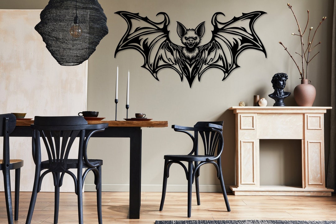 Bat Metal Wall Decor, Gothic Home Decor, Bat Wall Art, Bat Wall Decor ...