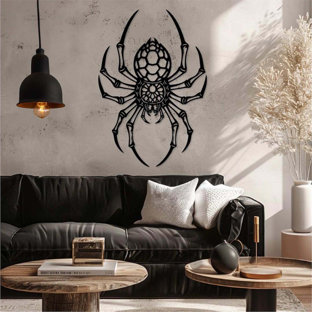 Spider Metal Wall Decor, Spider Wall Art, Gothic Wall Art, Spider Wall ...