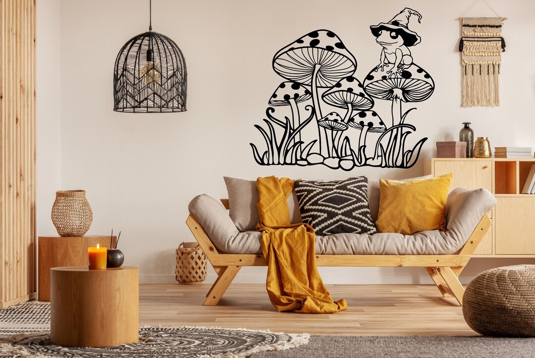 Mushroom Decor Metal Wall Art, Large Mushrooms Wall Art, Mushrooms ...