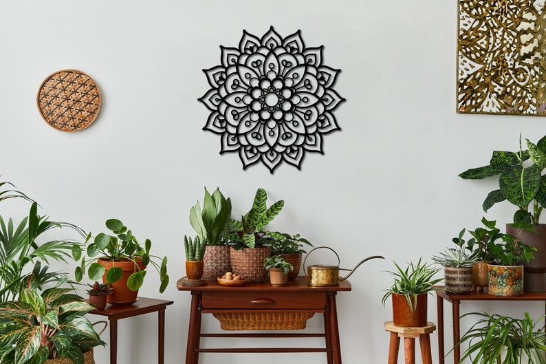 Mandala Metal Wall Art, Mandala Wall Decor, Spiritual Wall Art, Living ...