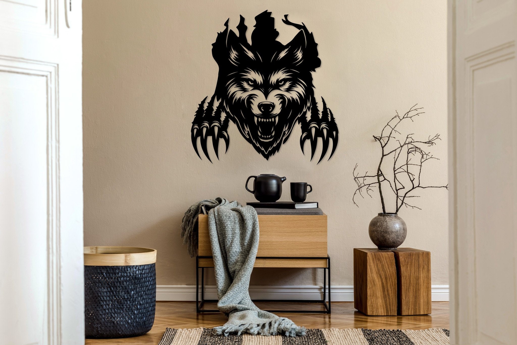 Wolf Metal Wall Art, Wolf Wall Decor, Wolf Gifts, Metal Wall Decor ...