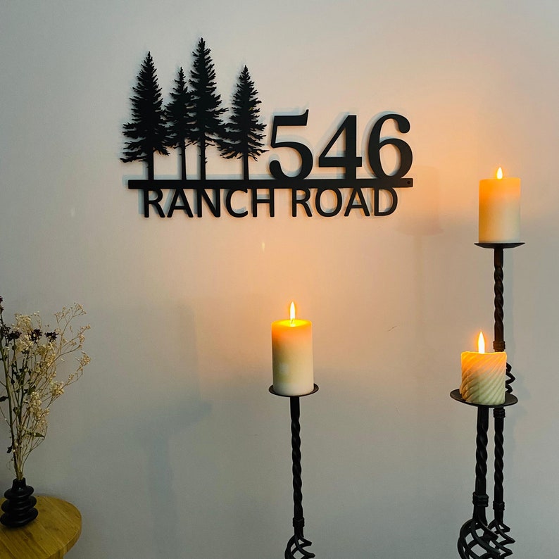 Custom Metal Address Sign, House Name Sign, Metal Door Number, Custom ...
