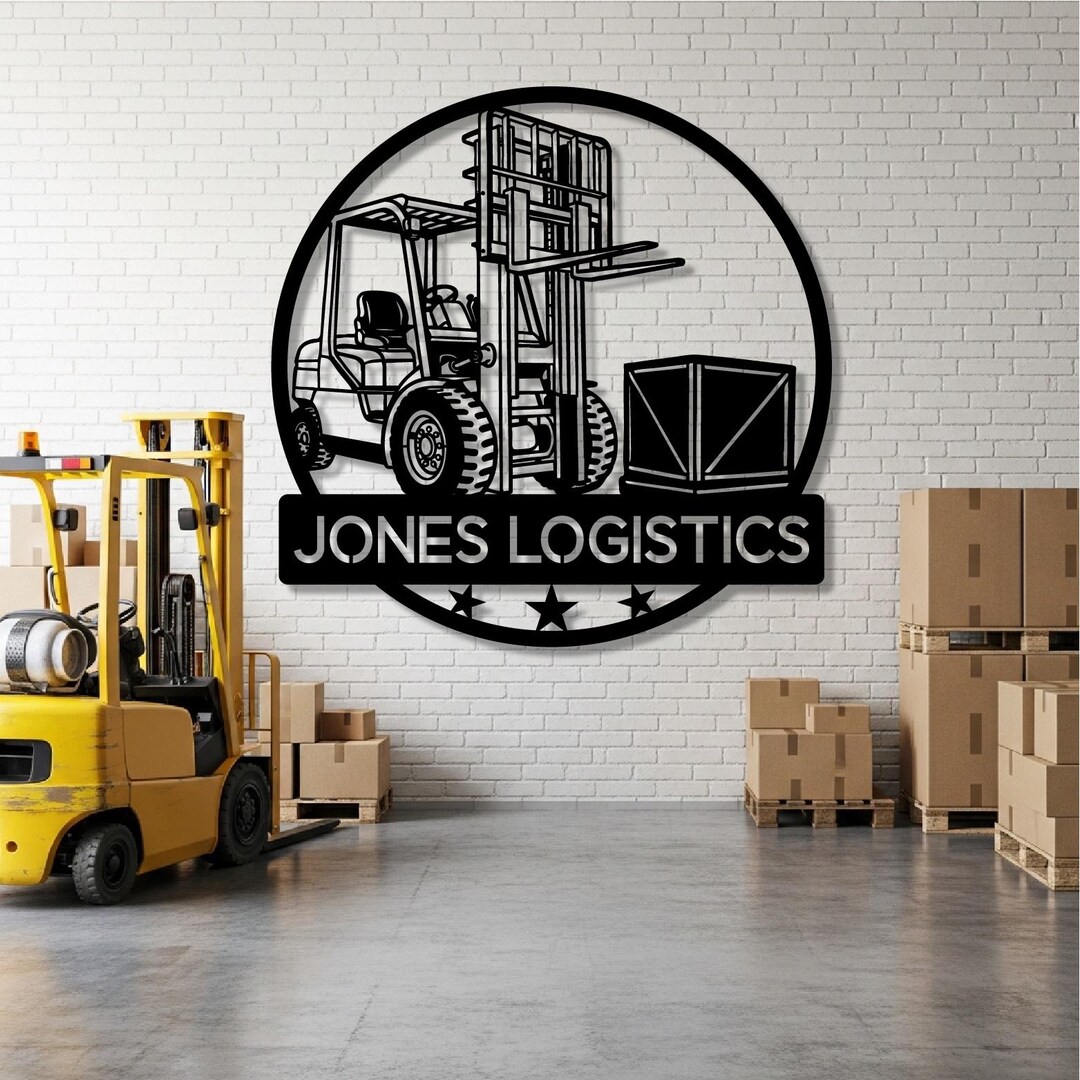 Logistics Metal Wall Decor, Forklift Sign, Forklift Decor, Logistics ...