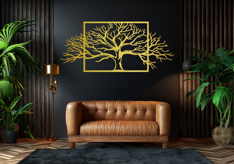 Metal Tree Wall Art, Metal Wall Decor, Tree Metal Decor, Metal Wall Art ...
