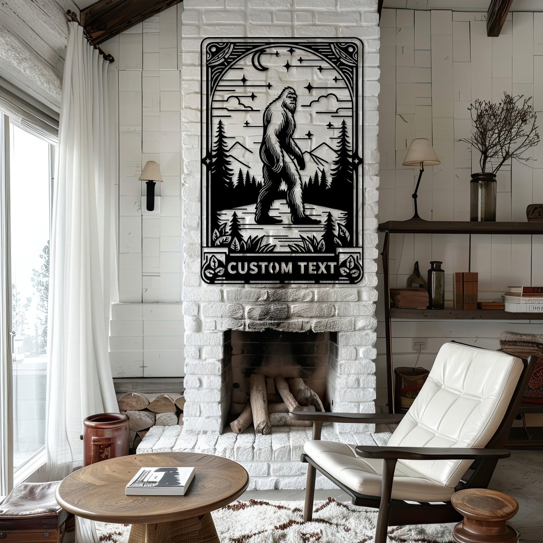 Personalized Bigfoot Metal Wall Decor, Sasquatch Metal Sign, Bigfoot ...