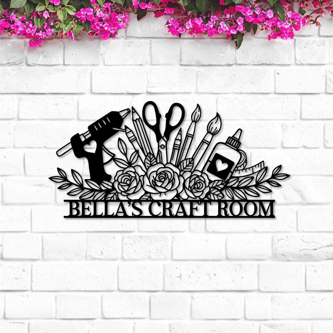 Custom Craft Room Metal Sign, Creative Room Sign, Craft Room Sign ...