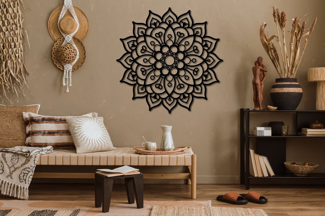Mandala Metal Wall Art, Mandala Wall Decor, Spiritual Wall Art, Living ...