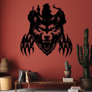 Wolf Metal Wall Art, Wolf Wall Decor, Wolf Gifts, Metal Wall Decor ...
