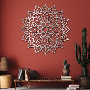 Mandala Metal Wall Art, Mandala Wall Decor, Spiritual Wall Art, Living ...