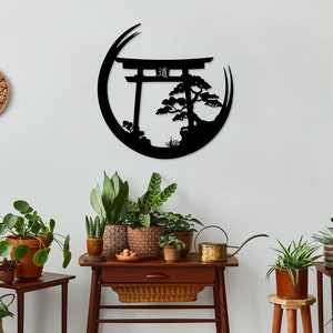 Japanese Metal Art, Torii Gate Metal Wall Sign, Tori Gate Metal Sign ...