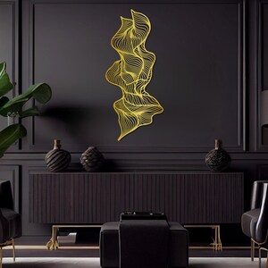 Abstract Metal Wall Art, Metal Wall Sculpture, Abstract Metal Sign ...