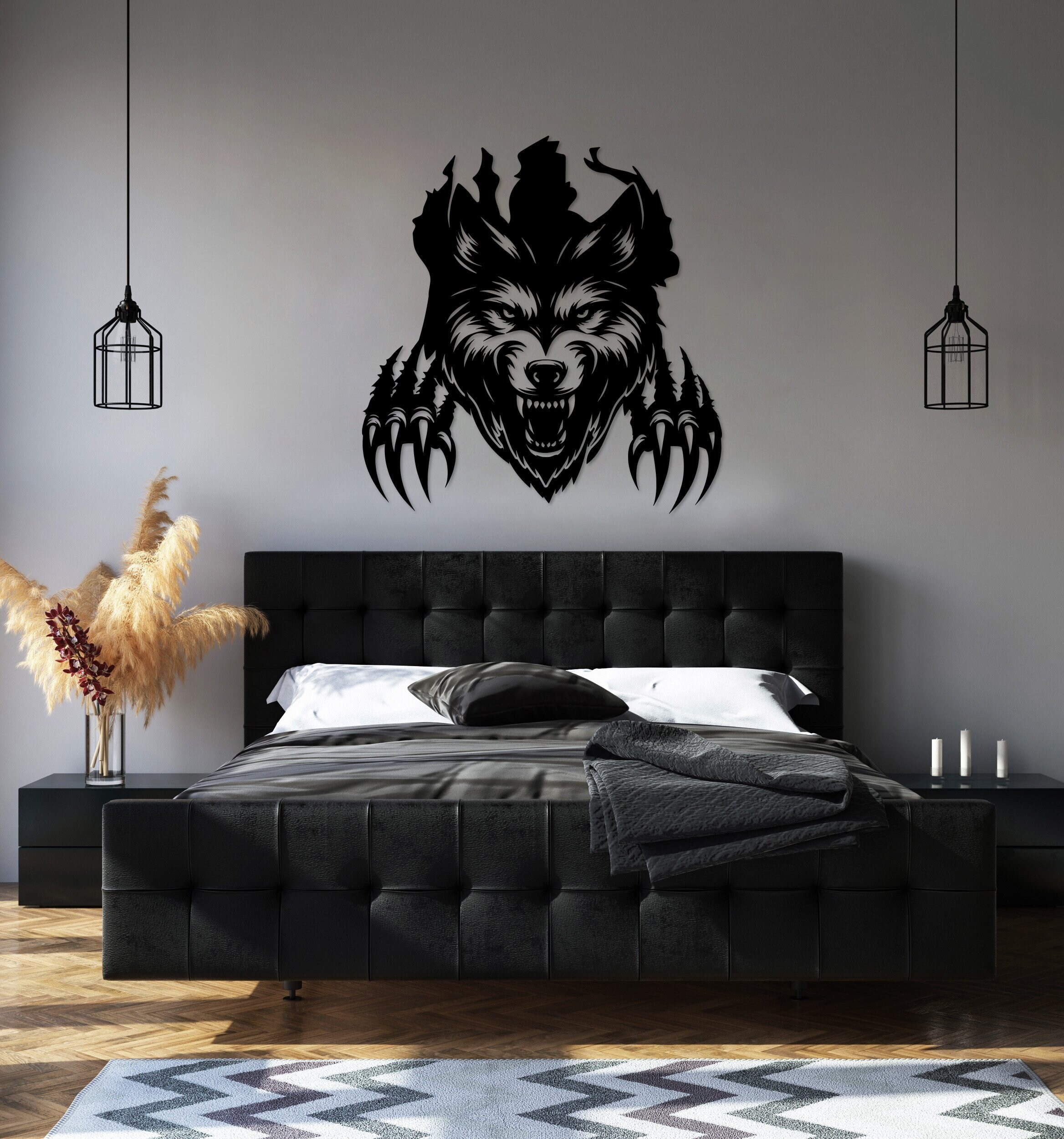 Wolf Metal Wall Art, Wolf Wall Decor, Wolf Gifts, Metal Wall Decor ...