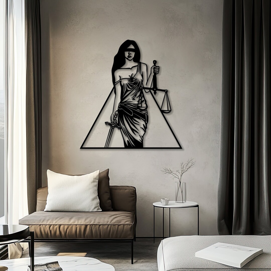 Lawyer Metal Wall Art, Justice Woman Wall Decor, Lawyer Sign, Lawyer ...
