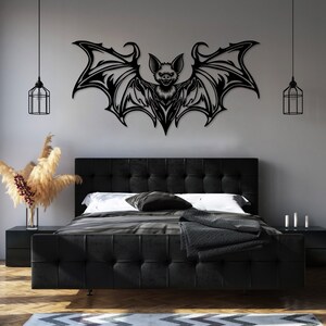 Bat Metal Wall Decor, Gothic Home Decor, Bat Wall Art, Bat Wall Decor ...