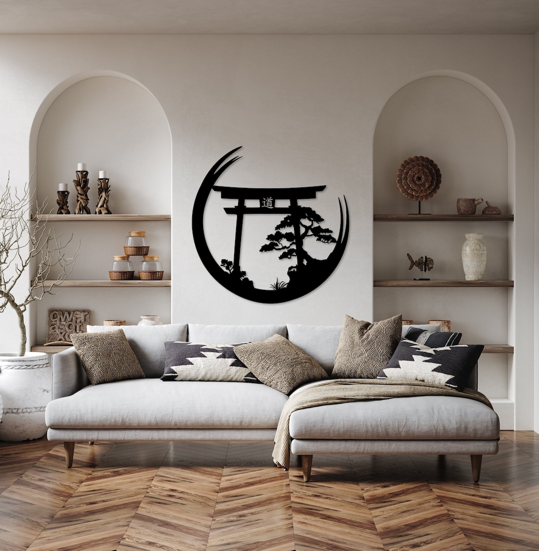 Japanese Metal Art, Torii Gate Metal Wall Sign, Tori Gate Metal Sign ...