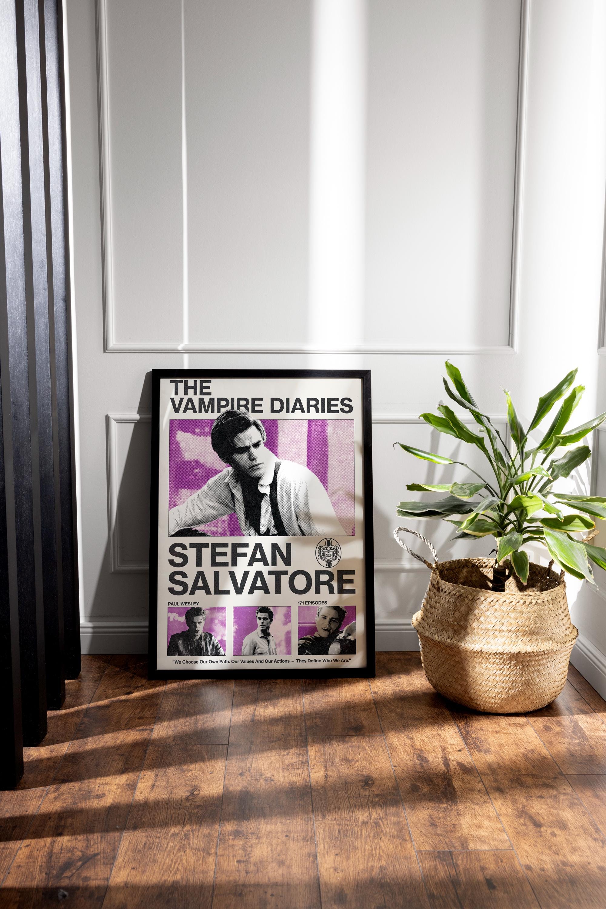 Stefan Salvatore Poster (pink) the Vampire Diaries Wall Decor TVDU ...