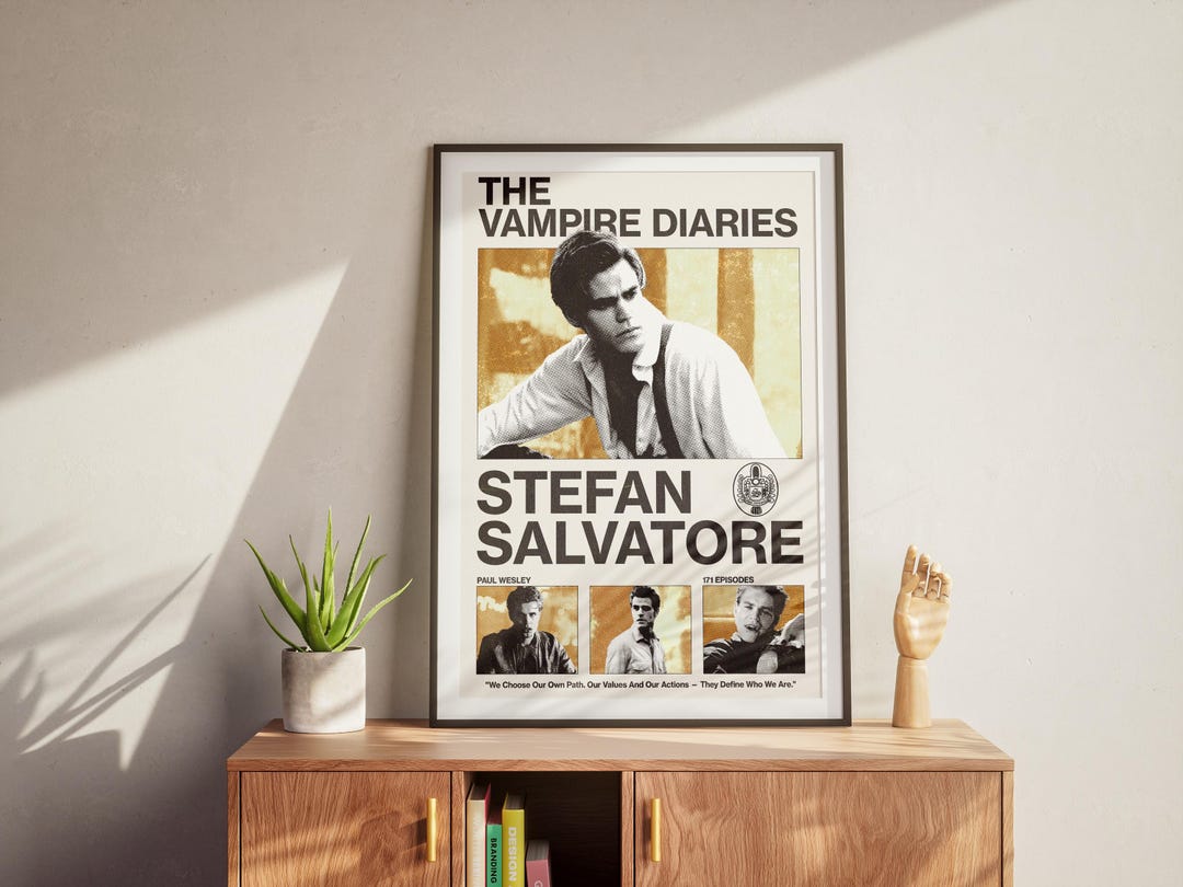 Stefan Salvatore Poster orange the Vampire Diaries Wall Decor TVDU ...
