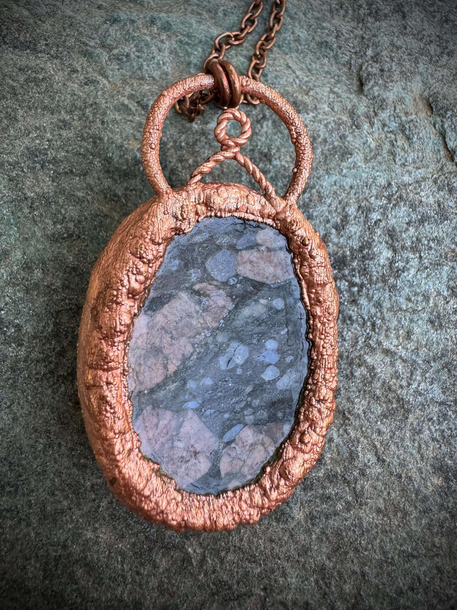 Goddess Amulet Necklace, Que Sera Stone, Mother of Pearl, Sunstone ...