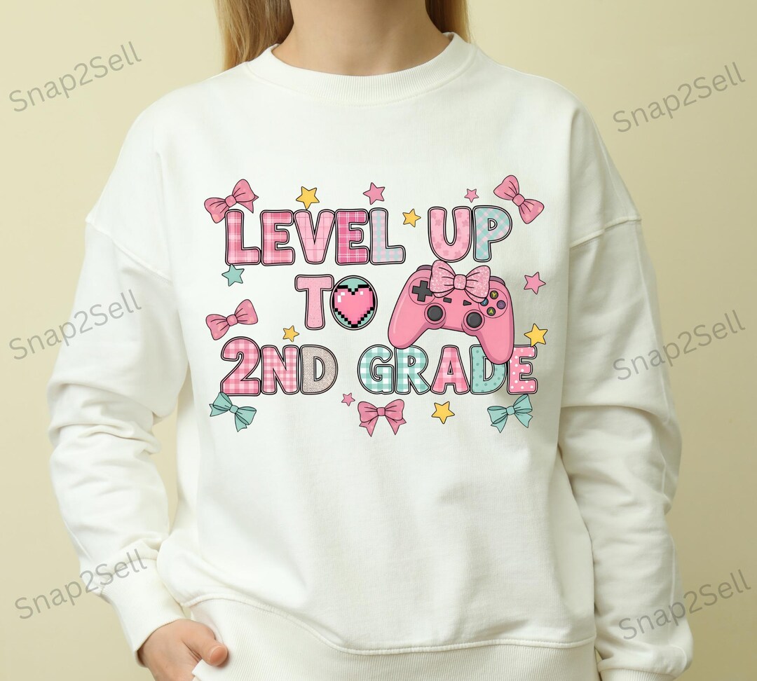 Gamer Girl Back to School PNG: Level up 2nd Grade (digital Download) - Etsy