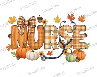 Pumpkin Stethoscope PNG: Fall Nurse Clipart, Halloween Medical Design ...