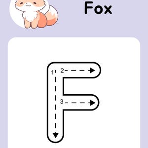 Printable Cute Alphabet Animal Tracing Activity Workbook / Flash Cards ...