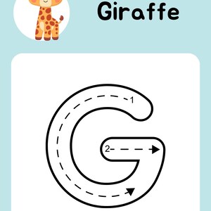 Printable Cute Alphabet Animal Tracing Activity Workbook / Flash Cards ...