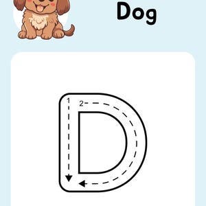 Printable Cute Alphabet Animal Tracing Activity Workbook / Flash Cards ...