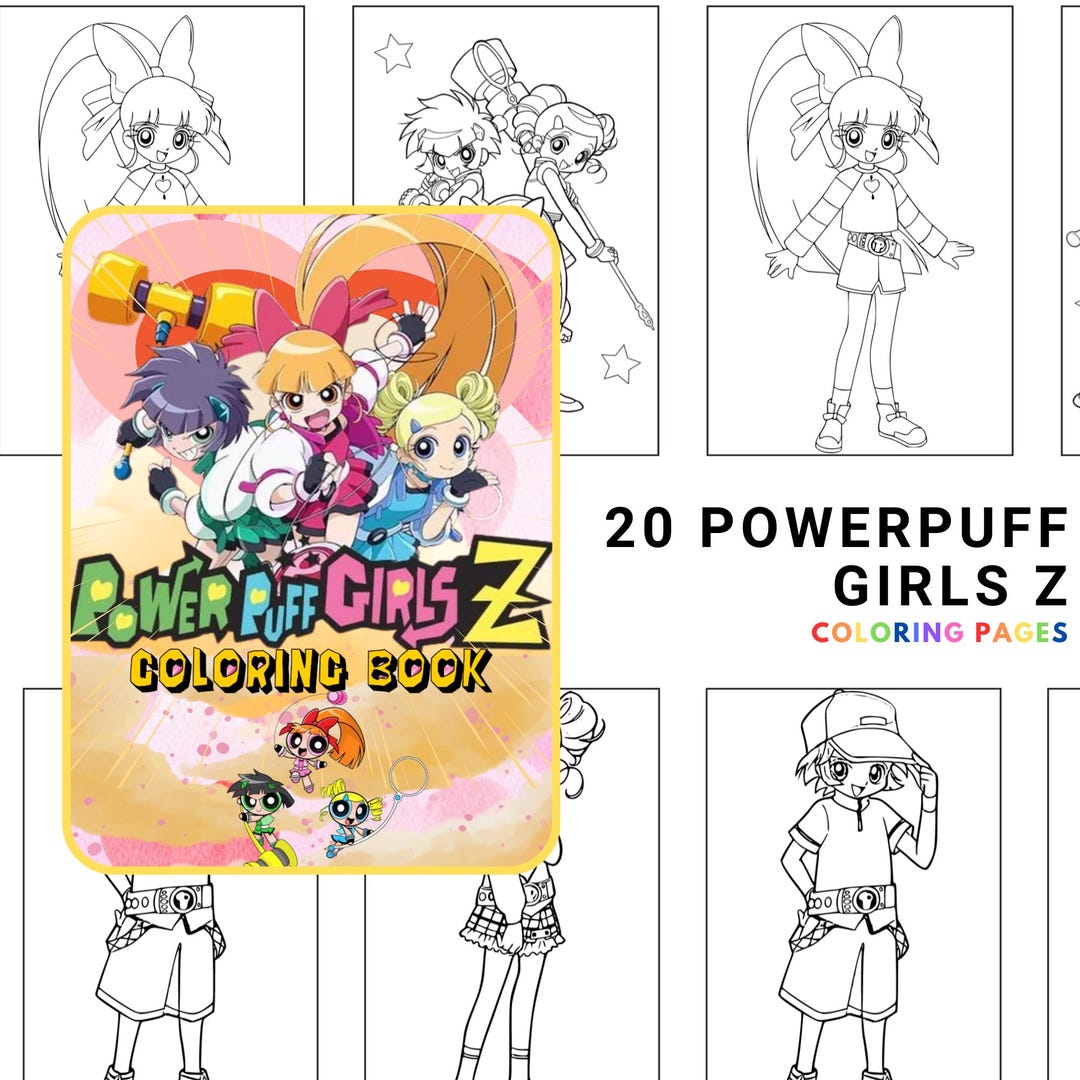 Printable Powerpuff Girls Z Coloring Book, Instant Download - Etsy