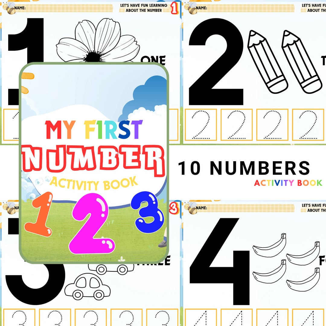 Printable My First Number Activity Book for Kids, Instant Download - Etsy