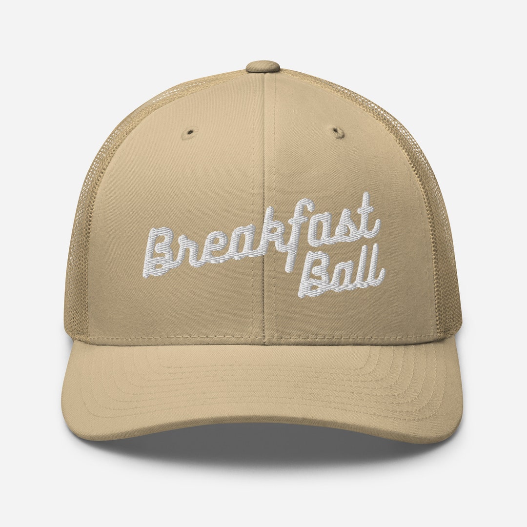 Breakfast Ball Mesh Trucker Hat - Funny Golf Hat for Men, Golf Gift ...